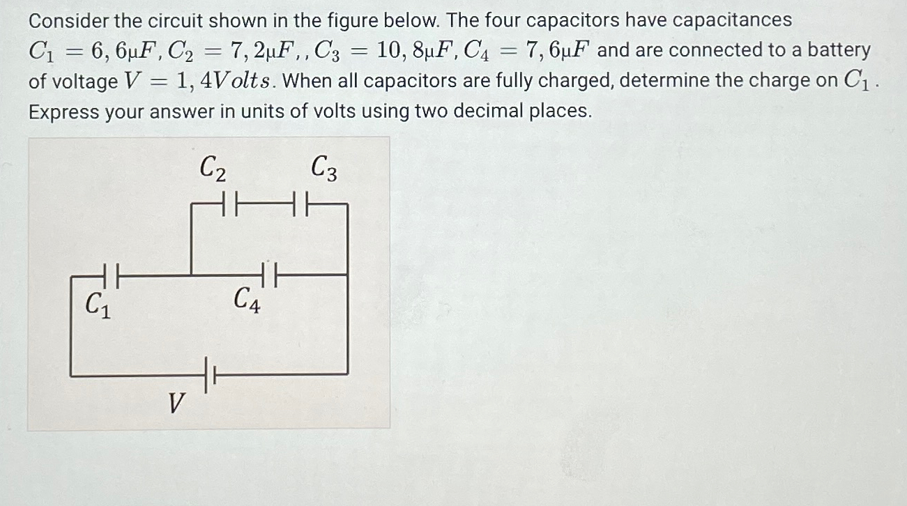 Solved Consider the circuit shown in the figure below. The | Chegg.com