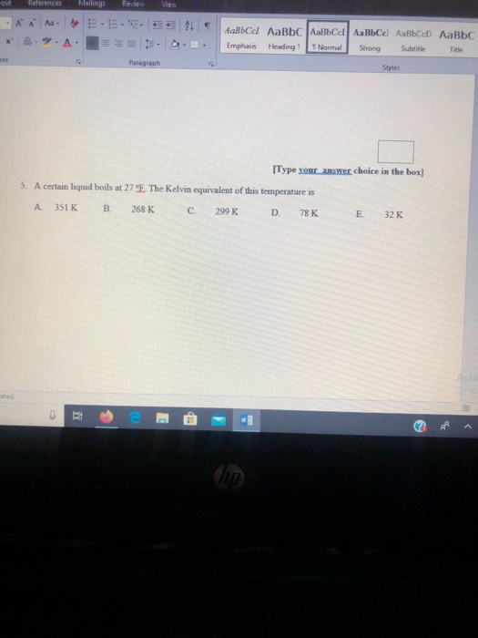 Solved out Reference Mailing Review View * A .A. AaBCd AaBbc | Chegg.com