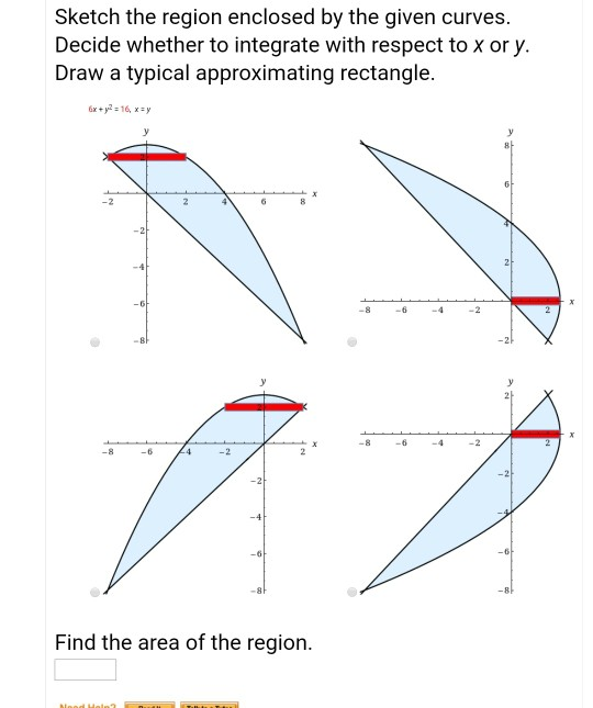 Solved Sketch the region enclosed by the given curves. | Chegg.com