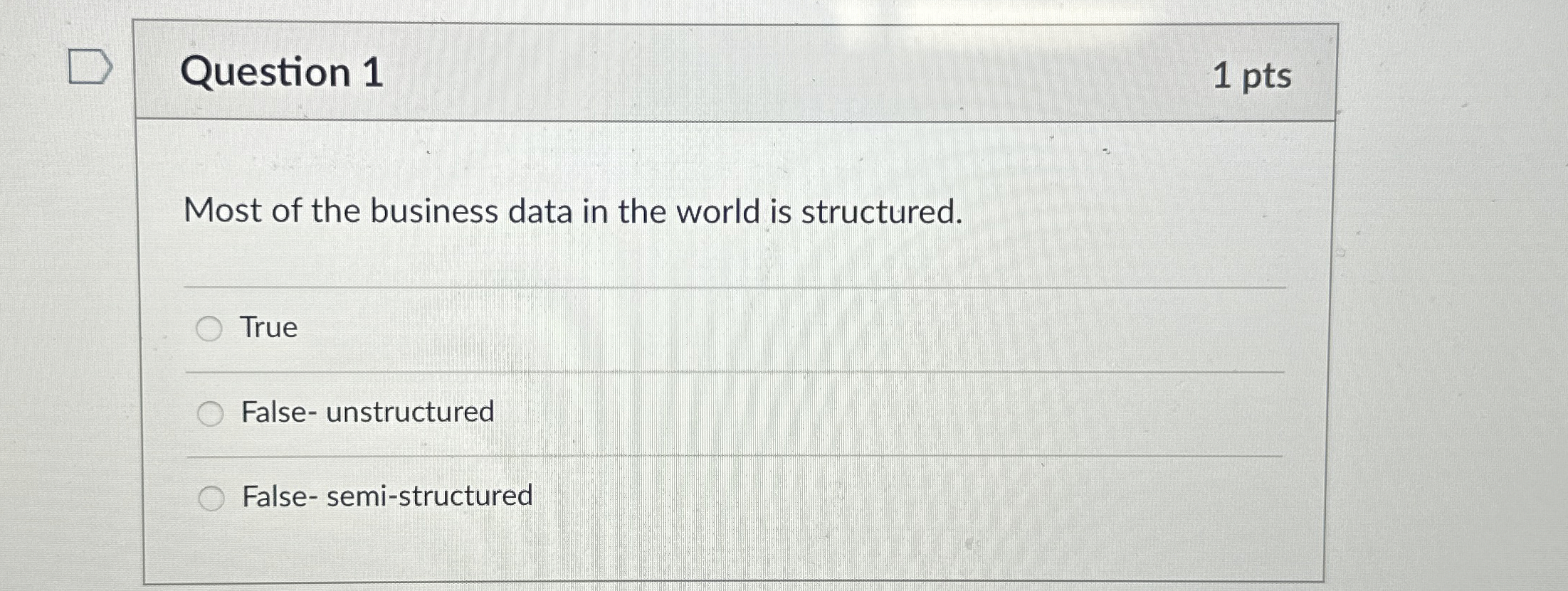 Solved Question 11 ﻿ptsMost of the business data in the | Chegg.com