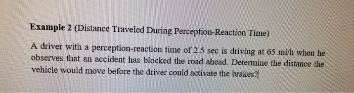 Solved Example 2 (Distance Traveled During | Chegg.com
