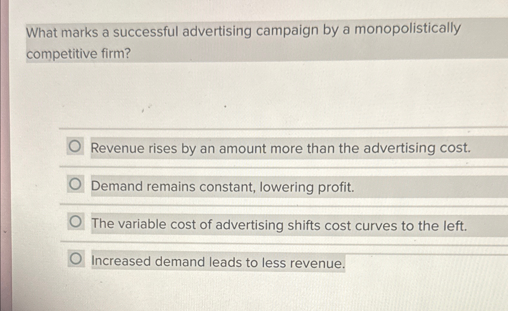 Solved What marks a successful advertising campaign by a | Chegg.com