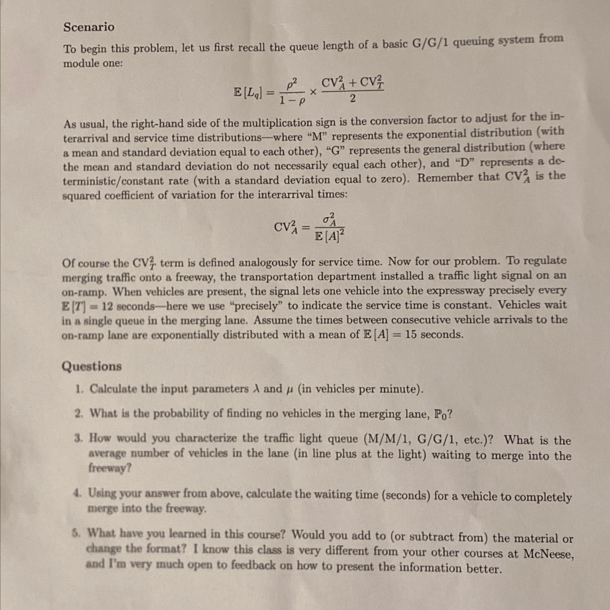 Solved ScenarioTo begin this problem, let us first recall | Chegg.com