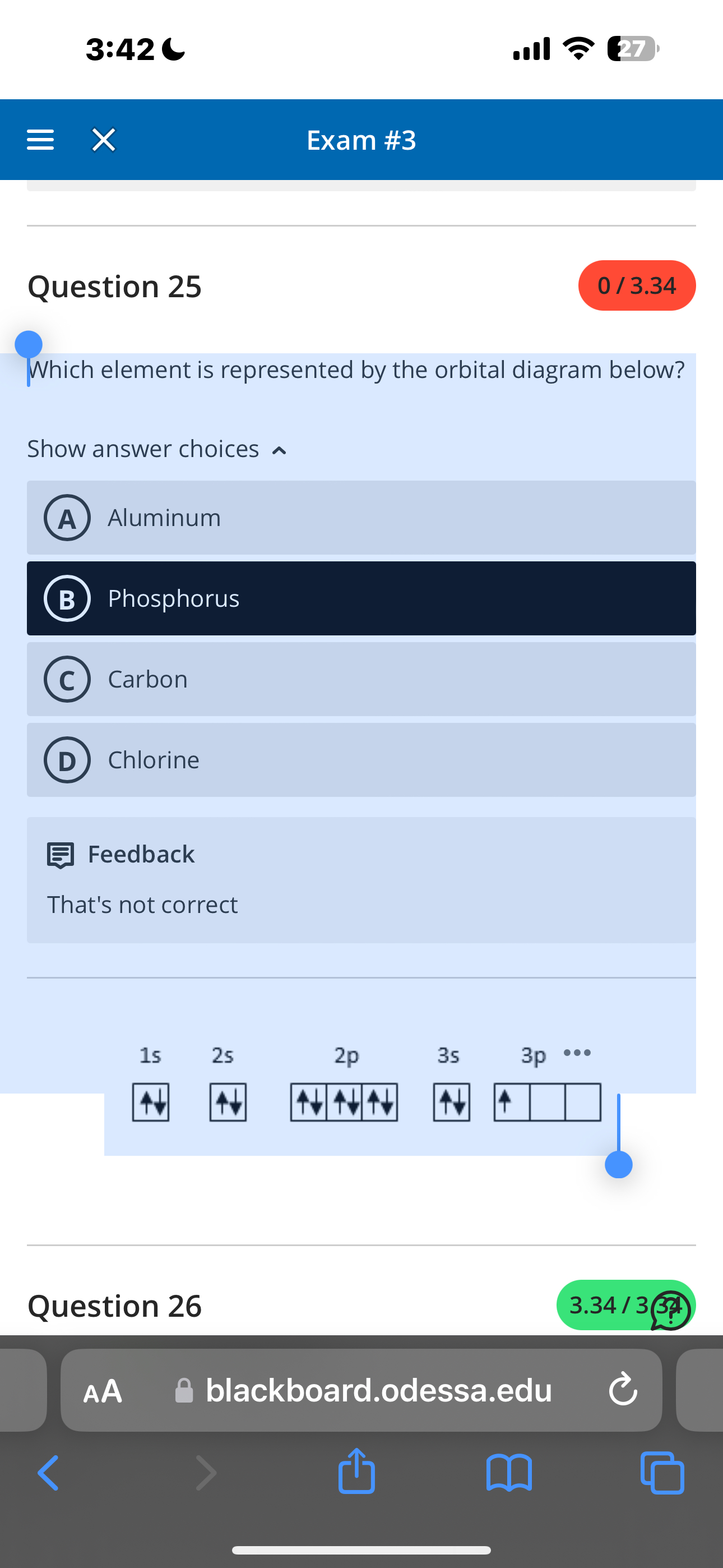 Solved 3:42c.Il %Exam #3Question 25Which element is | Chegg.com