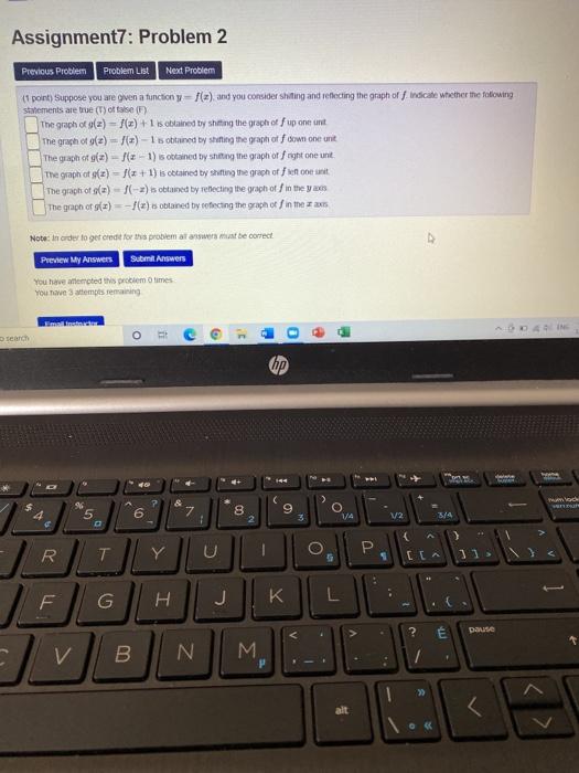Solved Assignment7 Problem 2 Previous Problem Problem List 9236