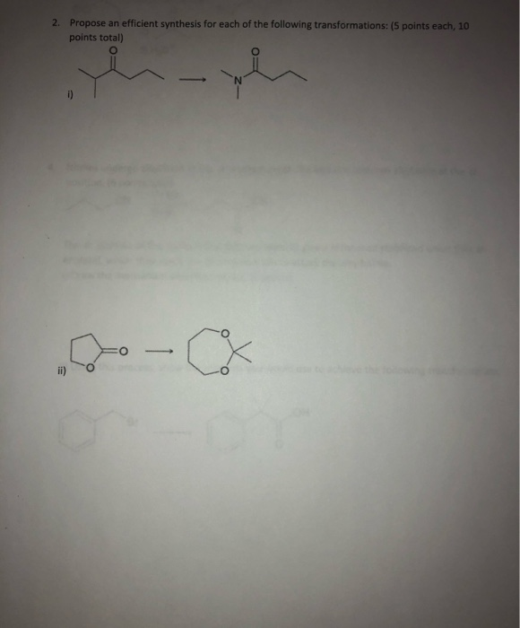 Solved 2. Propose an efficient synthesis for each of the | Chegg.com