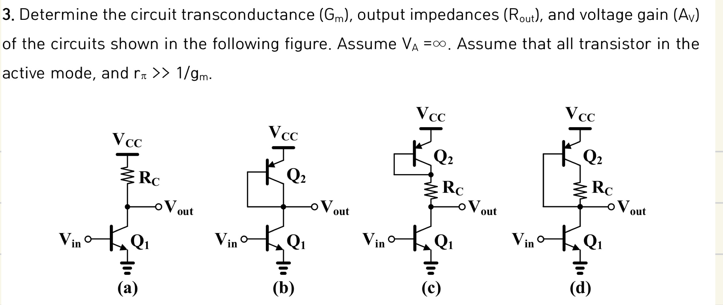 Solved Determine the circuit transconductance (Gm), ﻿output | Chegg.com