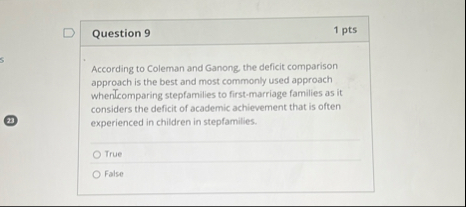 Solved Question 91 ﻿ptsAccording to Coleman and Ganong, the | Chegg.com