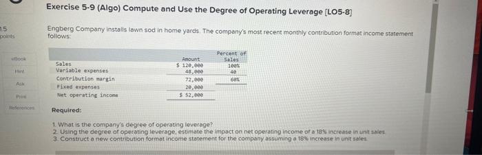 Solved Exercise 5−9 (Algo) Compute and Use the Degree of | Chegg.com
