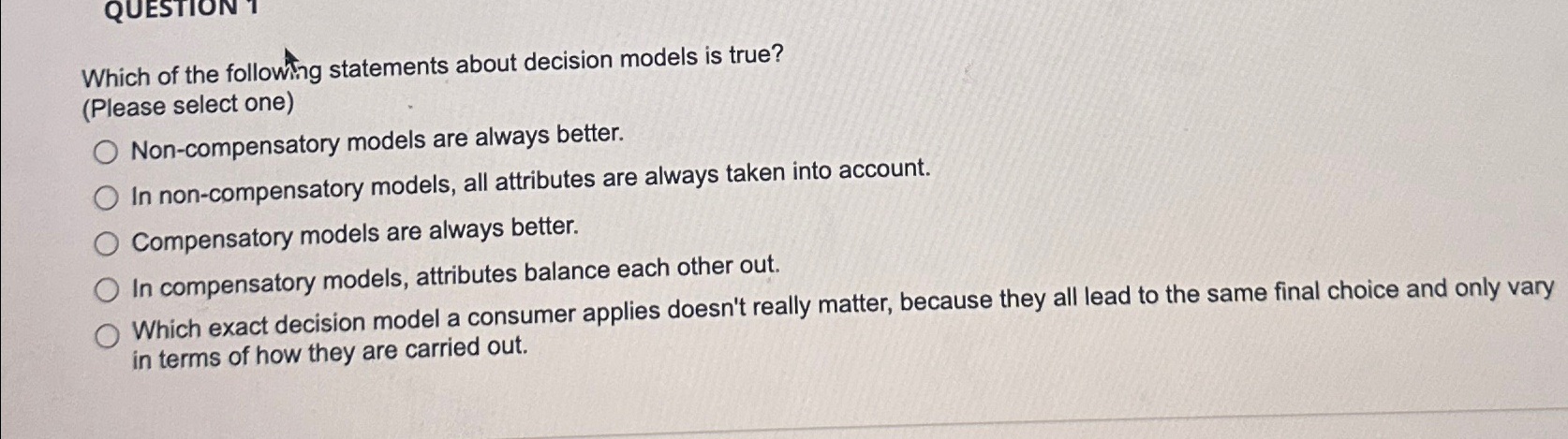 Solved Which of the following statements about decision | Chegg.com
