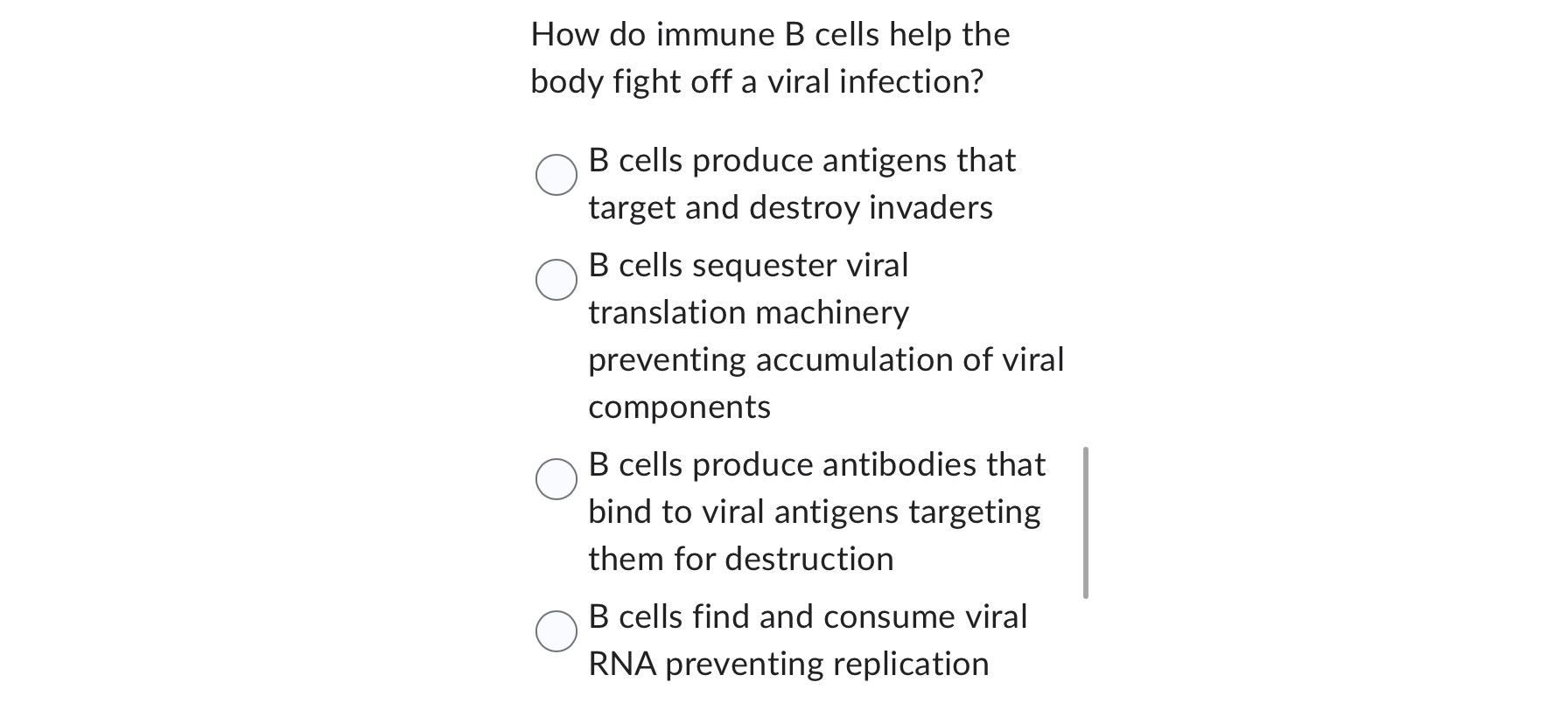 Solved How do immune B cells help the body fight off a viral | Chegg.com