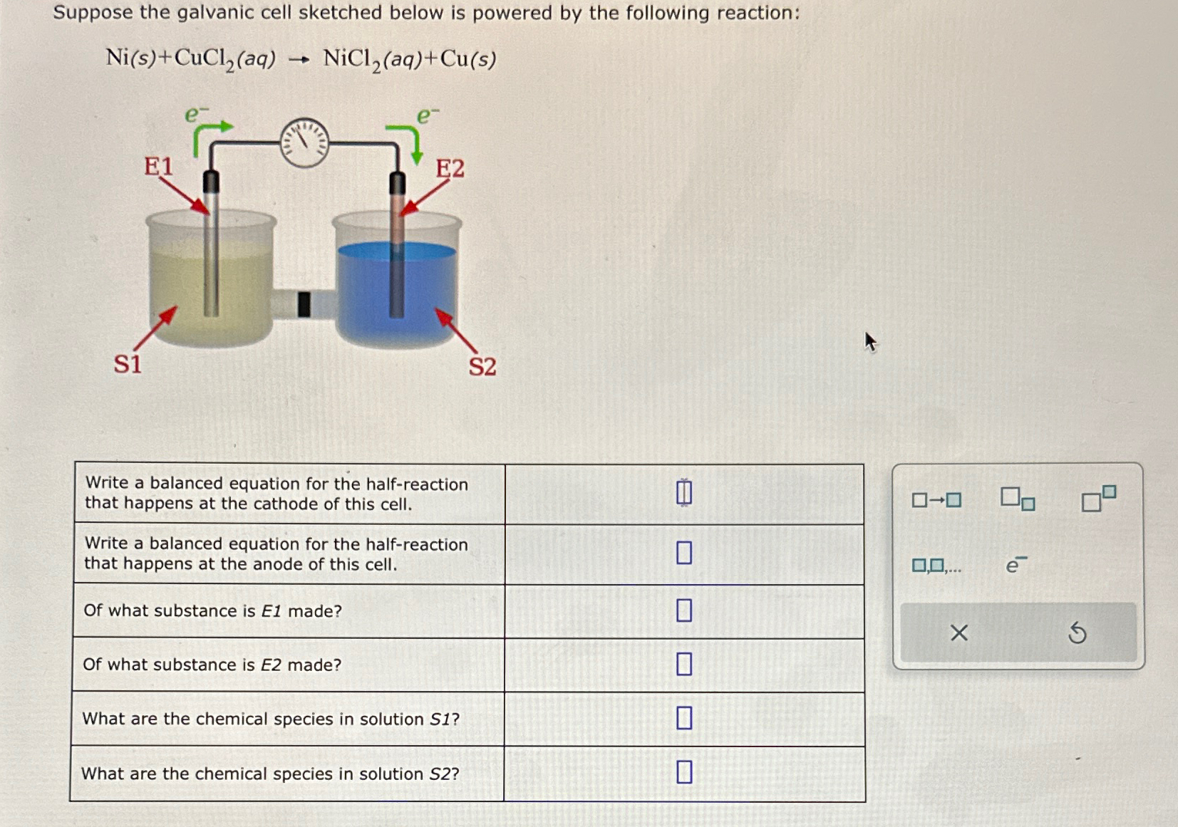 Solved Suppose the galvanic cell sketched below is powered | Chegg.com