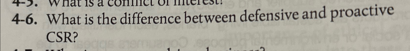 Solved 4-6. ﻿What is the difference between defensive and | Chegg.com