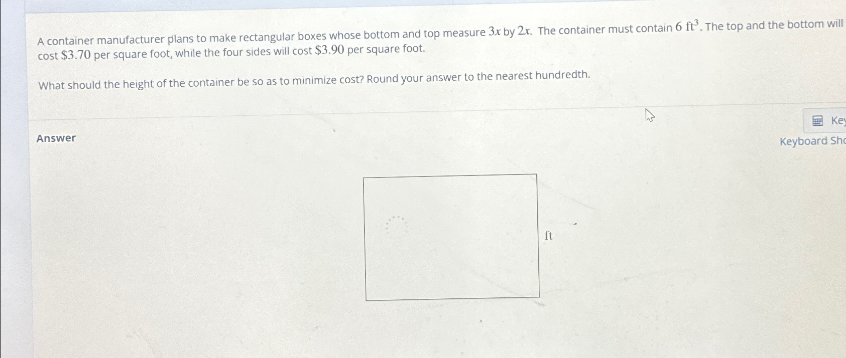 Solved A container manufacturer plans to make rectangular | Chegg.com