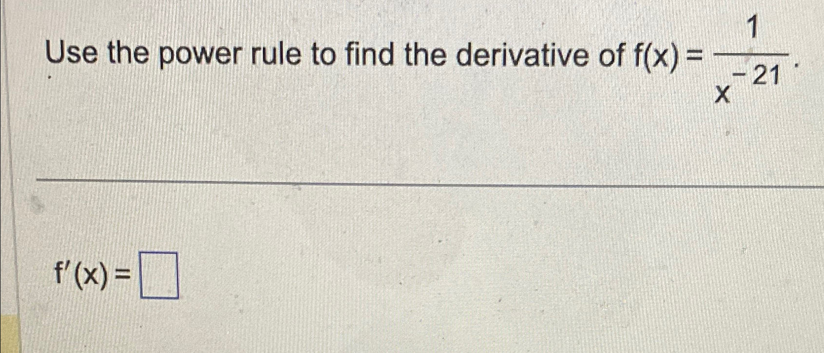 Solved Use the power rule to find the derivative of | Chegg.com