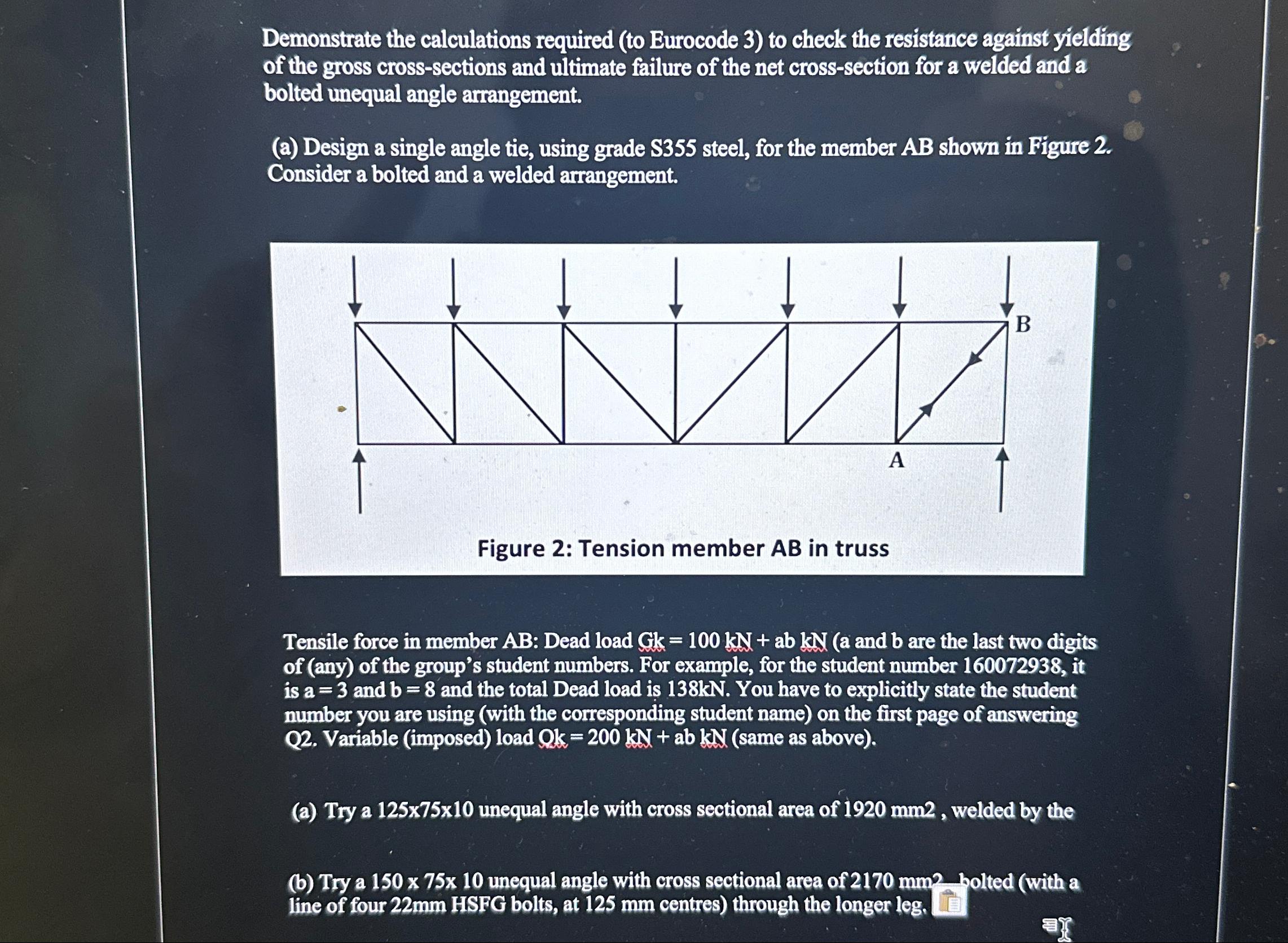 Solved Demonstrate the calculations required (to Eurocode 3) | Chegg.com