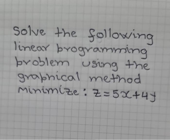 Solve the following linear brogramming broblem using | Chegg.com