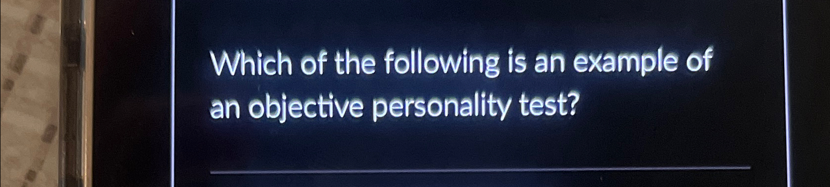 Solved Which of the following is an example of an objective | Chegg.com