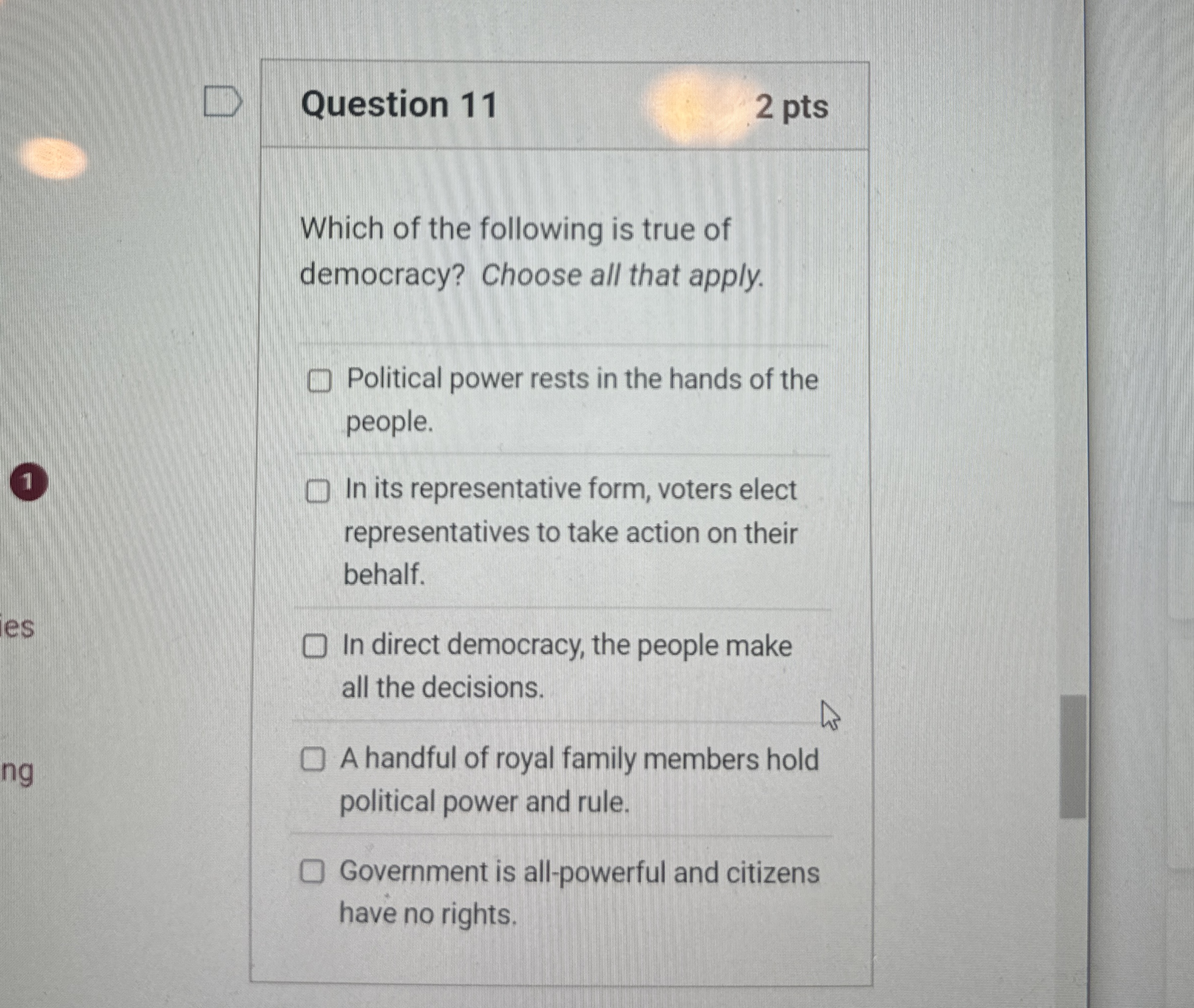 Solved Question 112 ﻿ptsWhich of the following is true of | Chegg.com