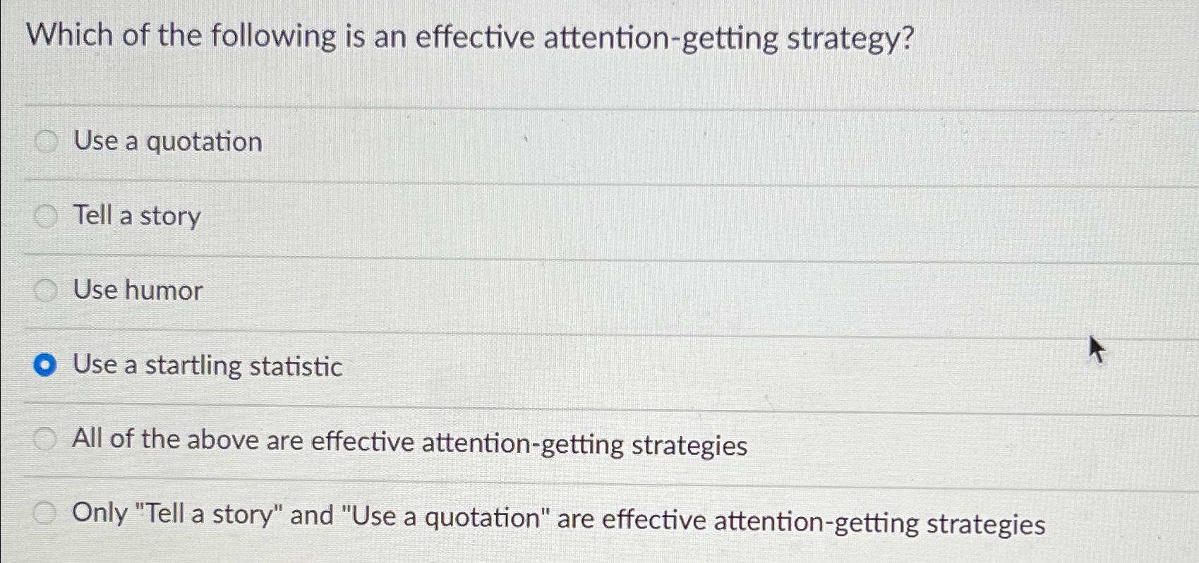 Solved Which of the following is an effective | Chegg.com