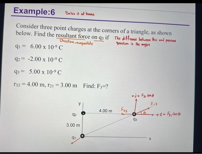 Solved Consider three point charges at the corners of a | Chegg.com