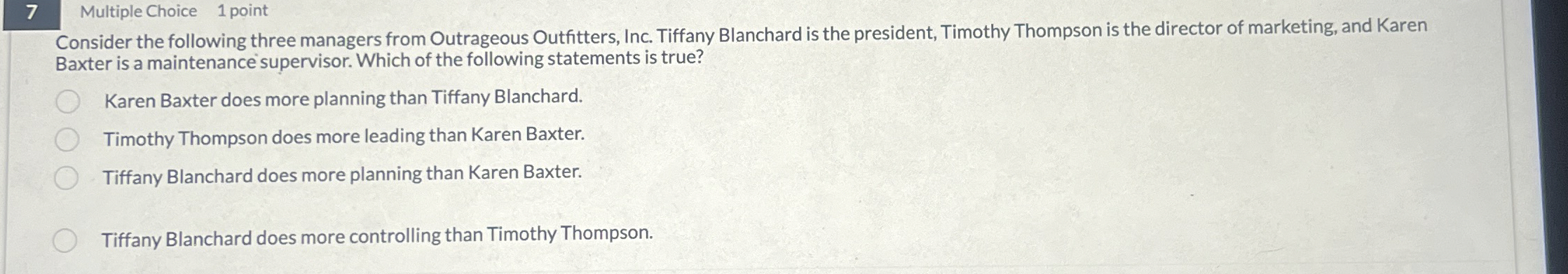 Solved 7Multiple Choice 1 ﻿pointConsider the following three | Chegg.com