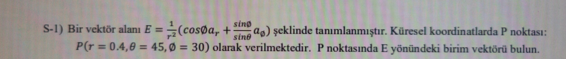 Solved A vector field E =oner2(cosar +sinsin\theta It is | Chegg.com