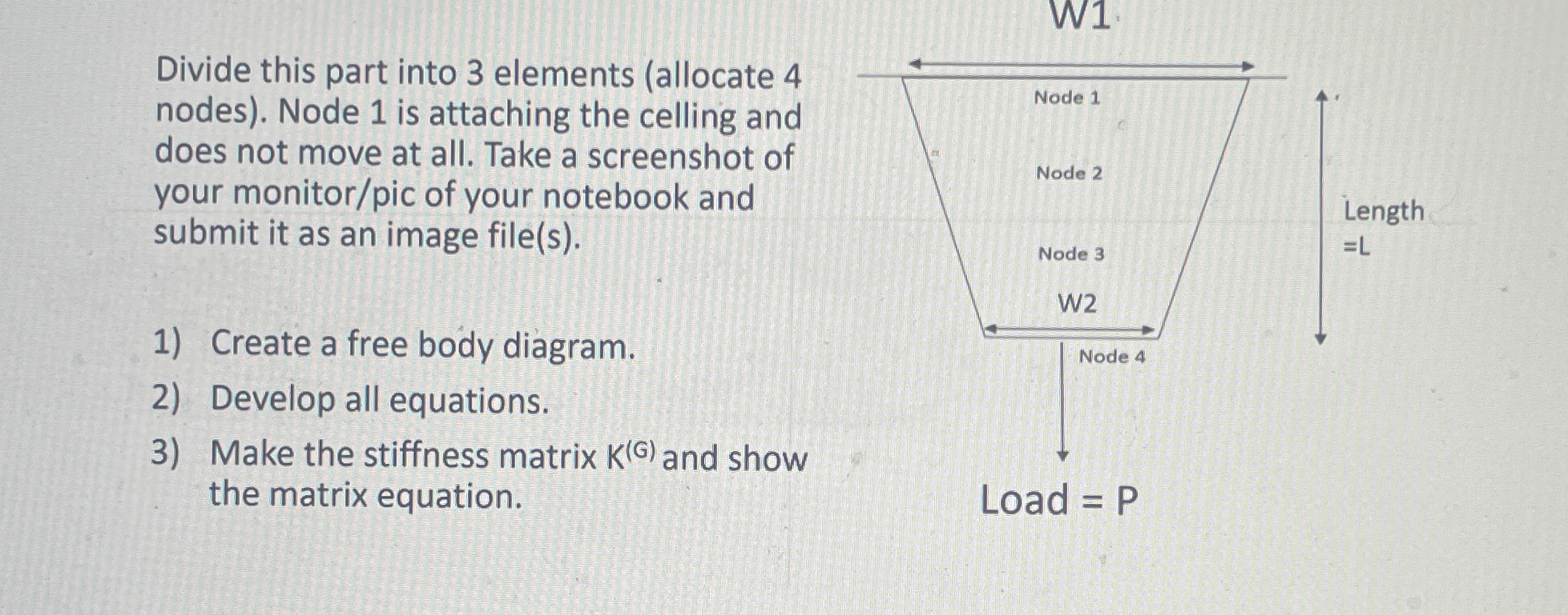 Divide this part into 3 ﻿elements (allocate 4 | Chegg.com