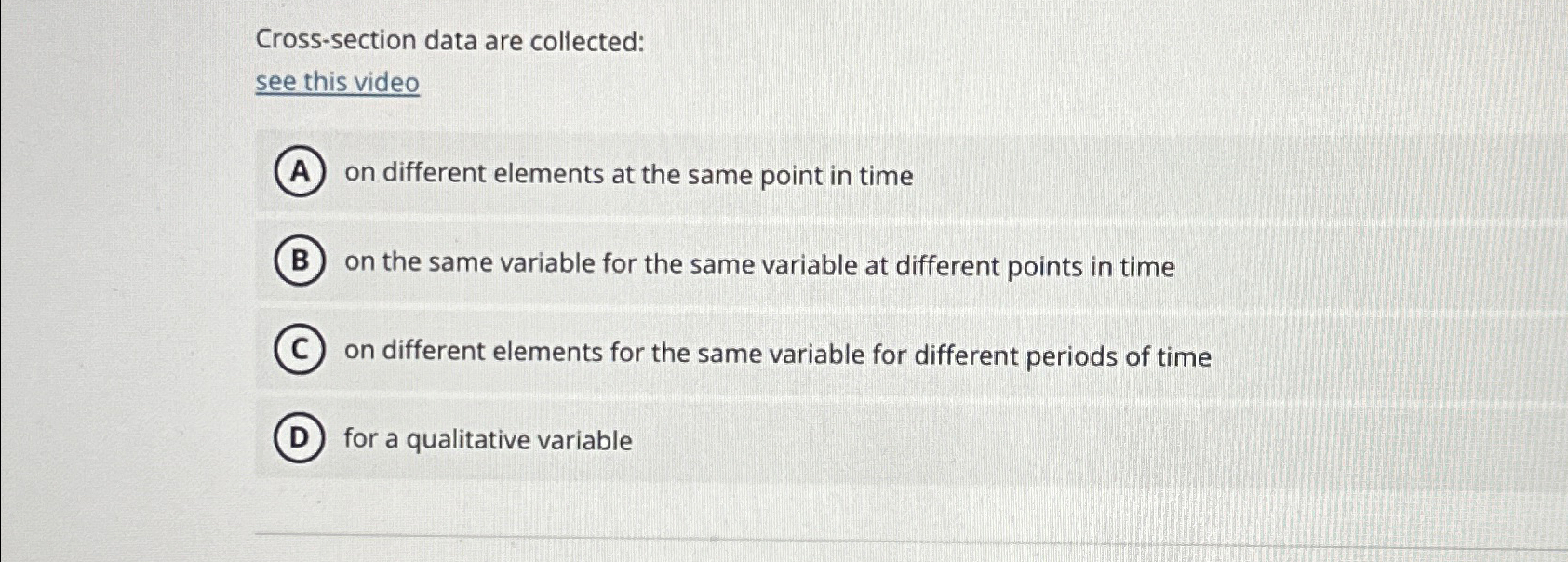 Solved Cross-section data are collected:see this videoon | Chegg.com