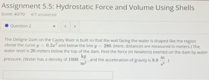 Solved Assignment 5.5: Hydrostatic Force and Volume Using | Chegg.com