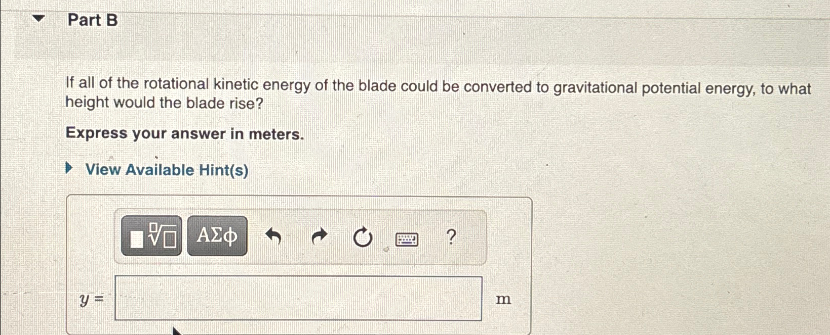 Solved Part BIf all of the rotational kinetic energy of the | Chegg.com