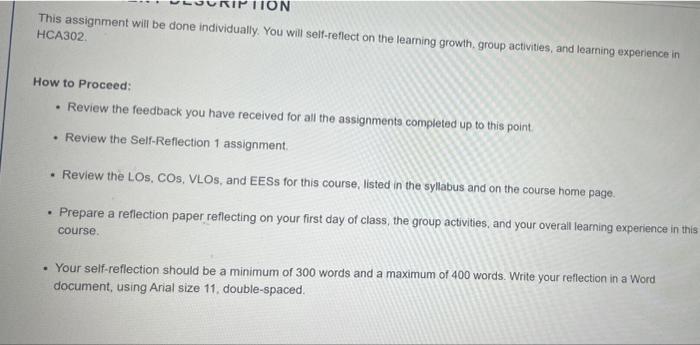 Solved This assignment will be done individually. You will | Chegg.com