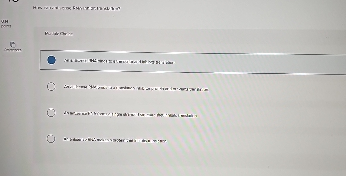 Solved How can antisense RNA inhibit | Chegg.com
