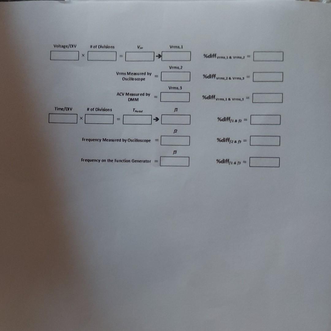 Solved EXPERIMENT 3 FUNCTION GENERATOR AND OSCILLOSCOPES | Chegg.com