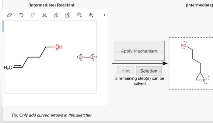 Solved (Intermediate) Reactant (Intermediate) 2 C to Но, -он | Chegg.com
