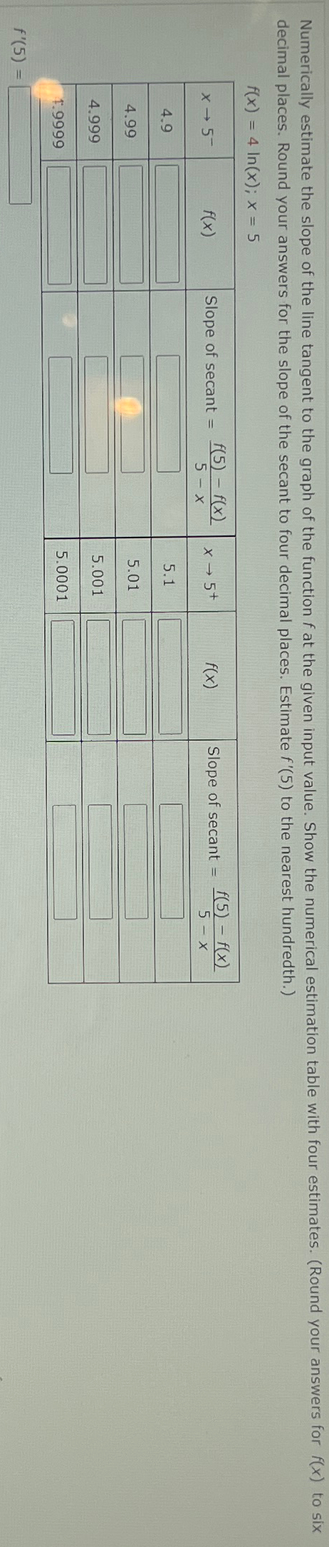 Solved decimal places. Round your answers for the slope of | Chegg.com