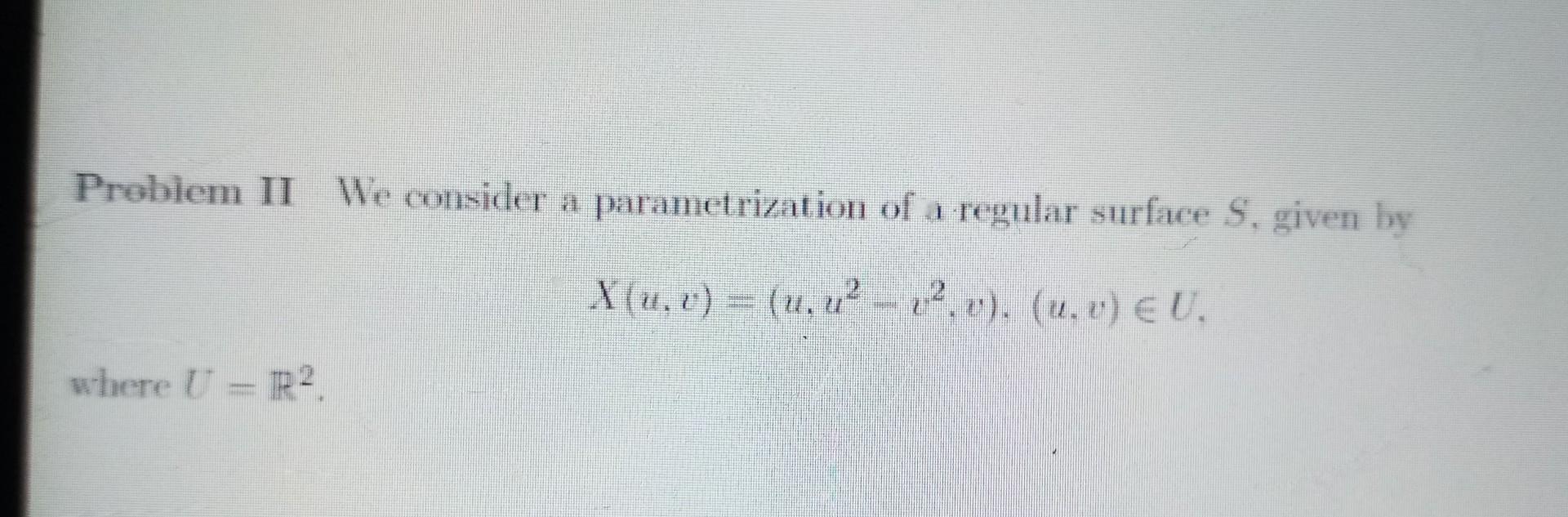 Solved Problem Ii We Consider A Parametrization Of A Regular