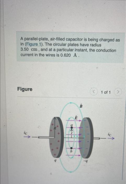 Solved A parallel-plate, air-filled capacitor is being | Chegg.com