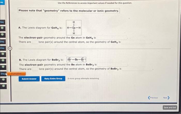 Solved Please note that "geometry" refers to the molecular | Chegg.com
