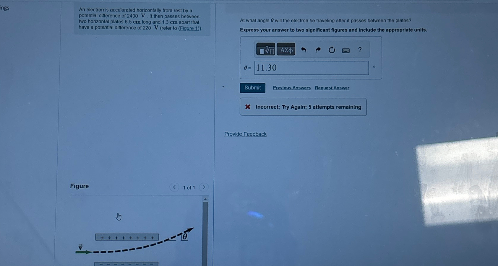 Solved An electron is accelerated horizontally from rest by | Chegg.com
