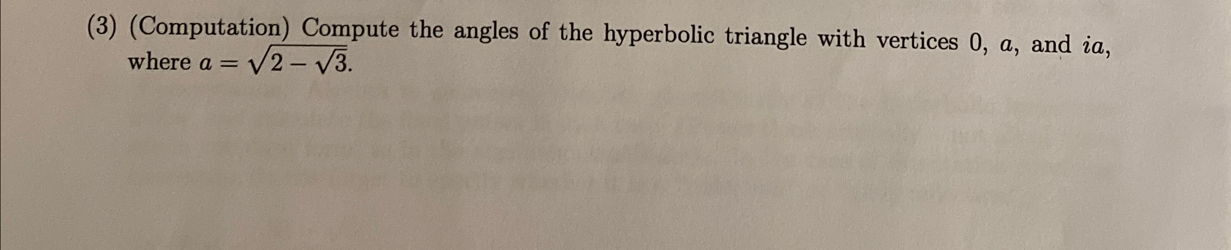 Solved (3) (Computation) ﻿Compute the angles of the | Chegg.com