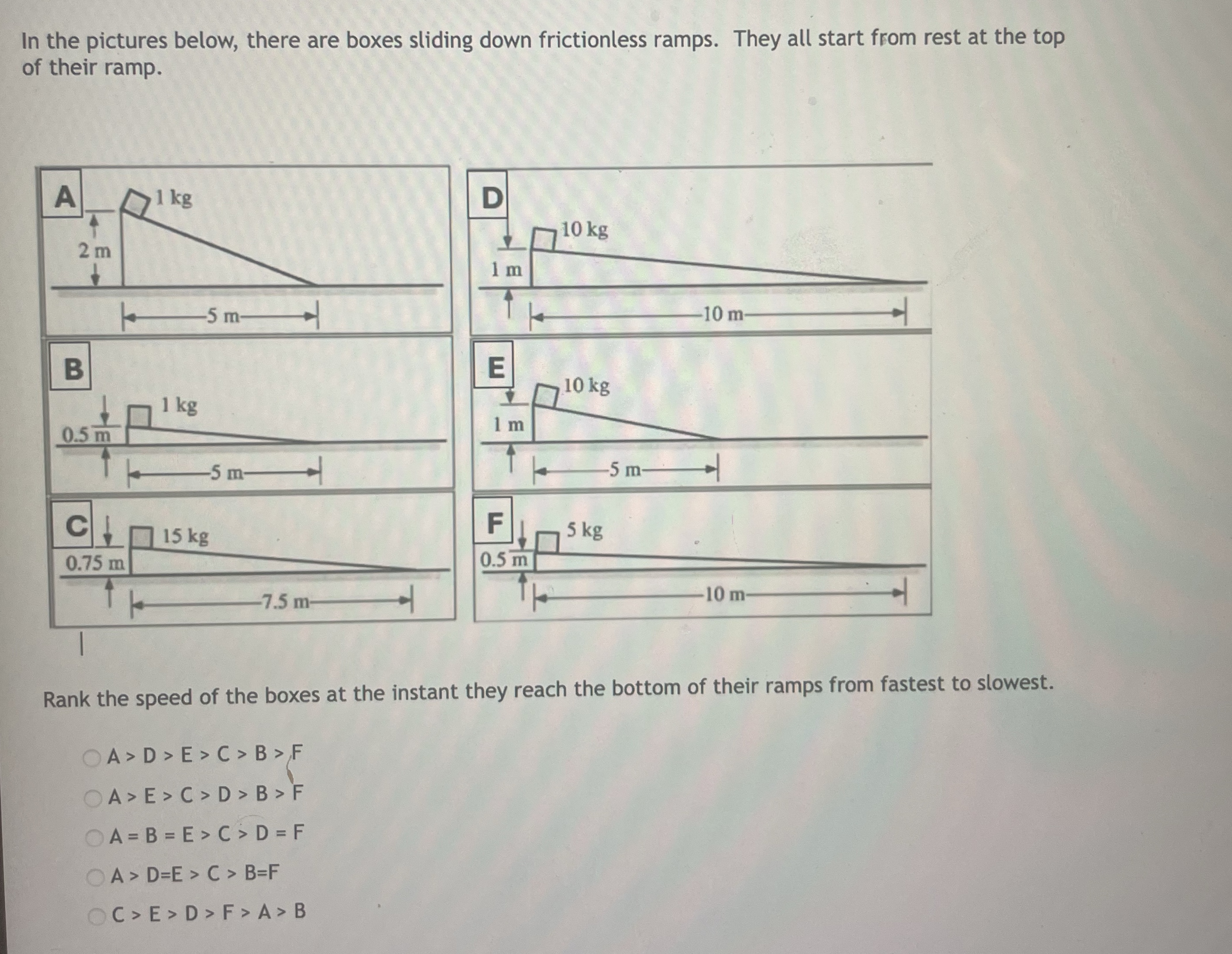 Solved In the pictures below, there are boxes sliding down | Chegg.com