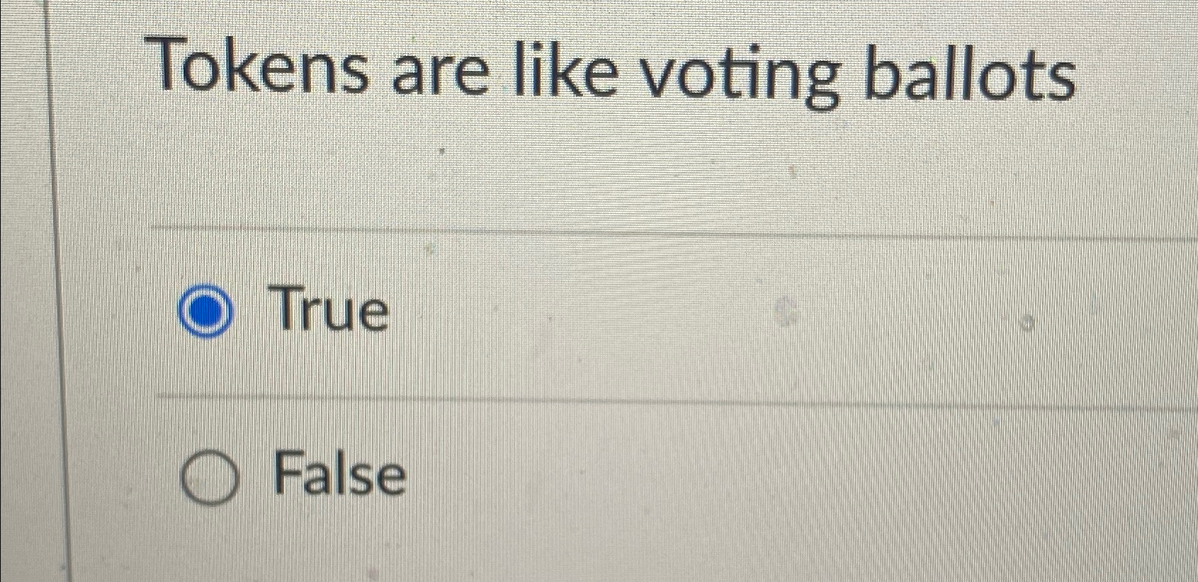 Solved Tokens are like voting ballotsTrueFalse | Chegg.com