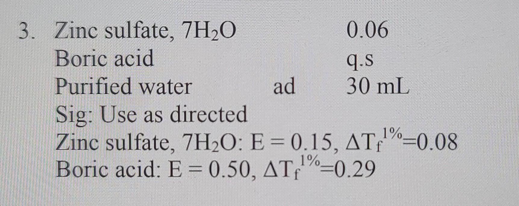 Solved Make the following prescriptions isotonic: Use sodium | Chegg.com