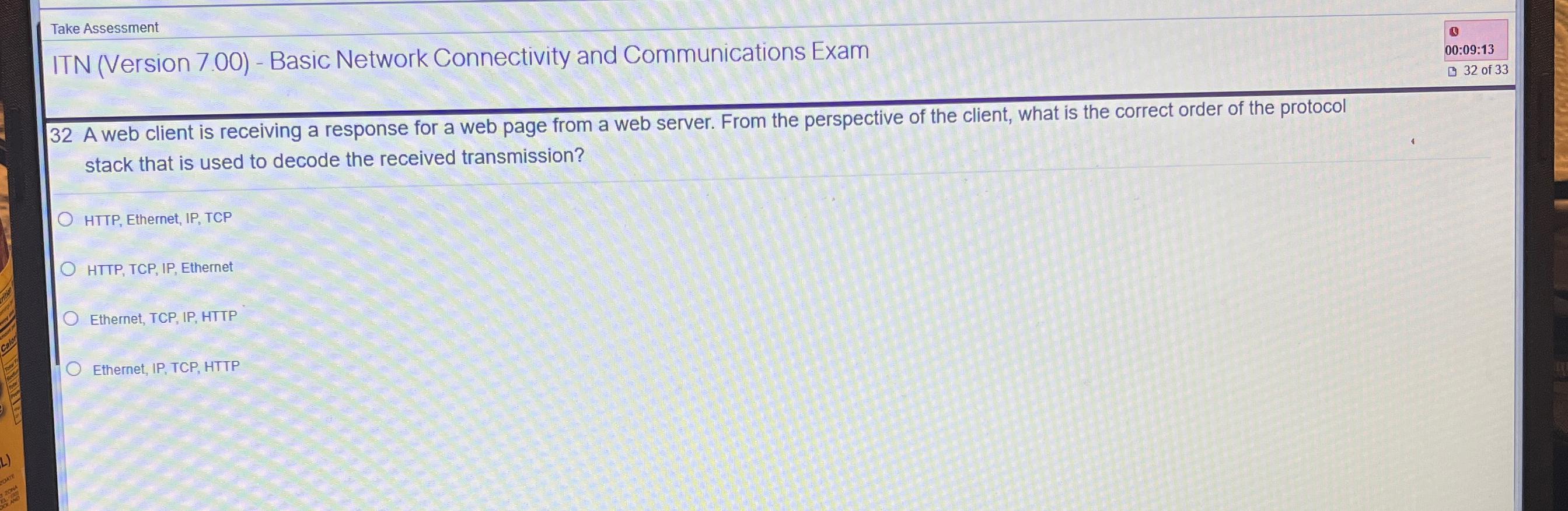 Take AssessmentITN (Version 7.00) - ﻿Basic Network | Chegg.com