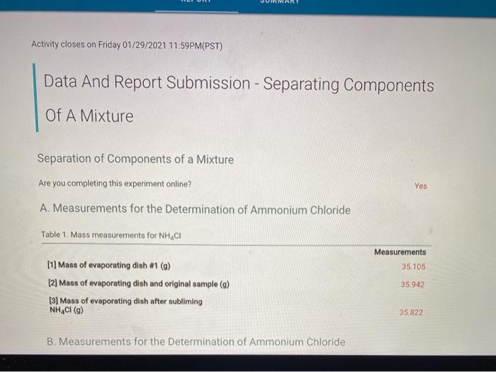 Activity closes on Friday 01/29/2021 11:59PM(PST) | Chegg.com