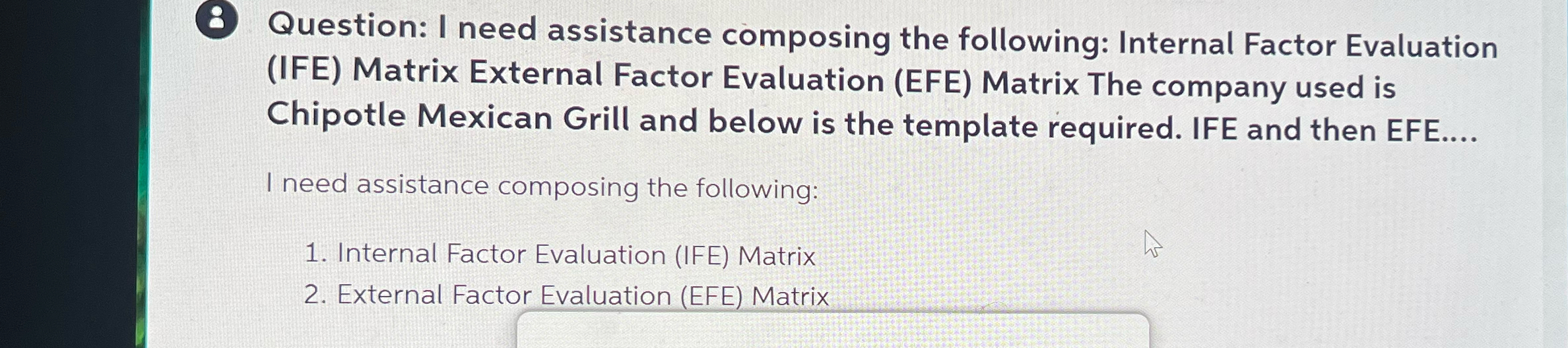 Solved 8 ﻿Question: I need assistance composing the | Chegg.com