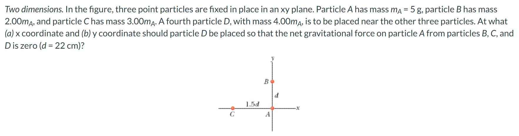 Solved Two dimensions. In the figure, three point particles | Chegg.com