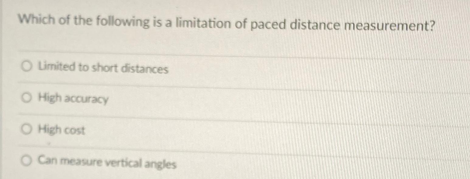 Solved Which of the following is a limitation of paced | Chegg.com