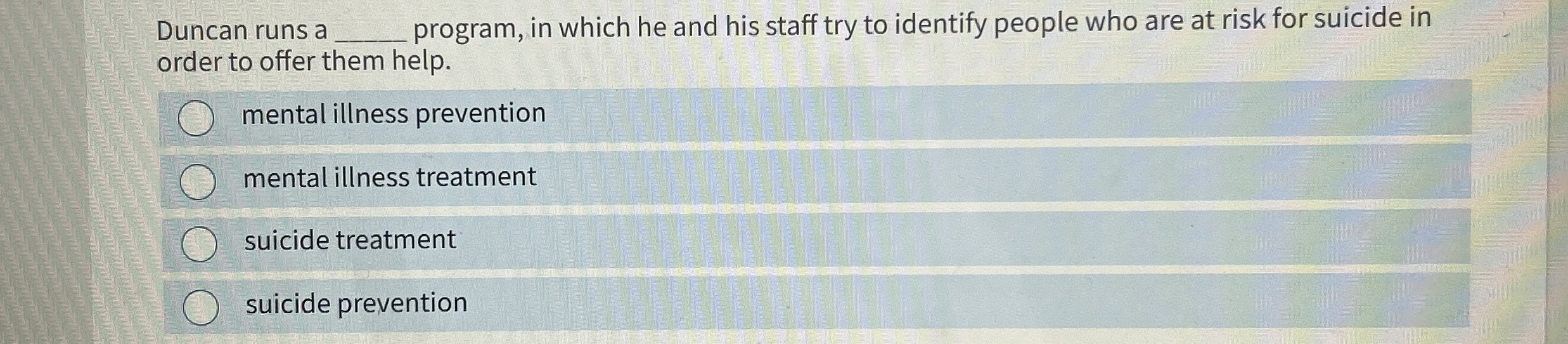 Solved Duncan runs a q, ﻿program, in which he and his staff | Chegg.com